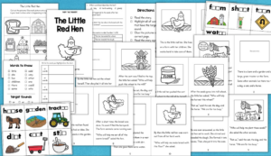 The Little Red Hen R-Controlled Vowels Decodable Reader & Worksheets ...