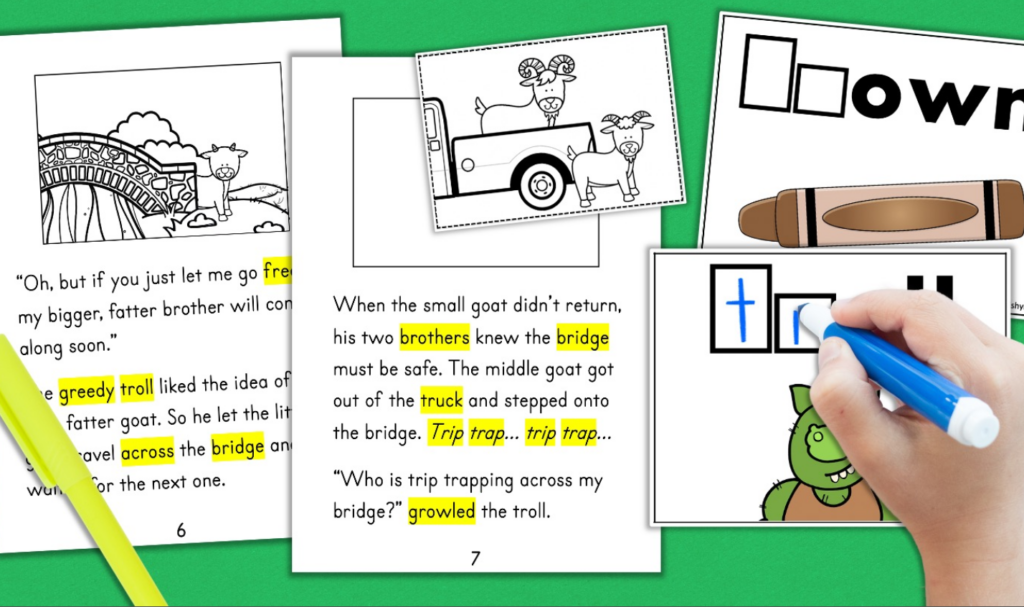 The 3 Billy Goats Gruff Consonant R Blends Decodable Reader ...