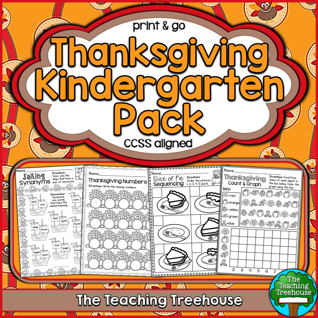 Back to School Kindergarten Pack, Print & Go, No Prep, CCSS Aligned ...