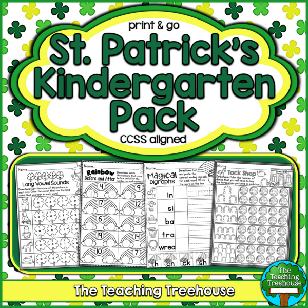St. Patrick's Kindergarten Pack, No Prep, CCSS Aligned | Made By Teachers