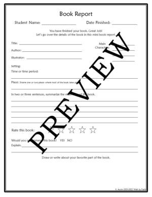 Book Report Forms - Made By Teachers
