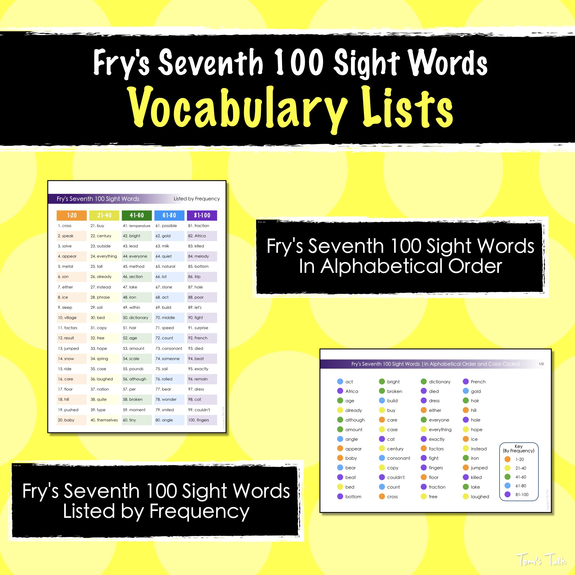 SAMPLE Fry's Seventh 100 Sight Words Fill-in-the-Blanks and More ...