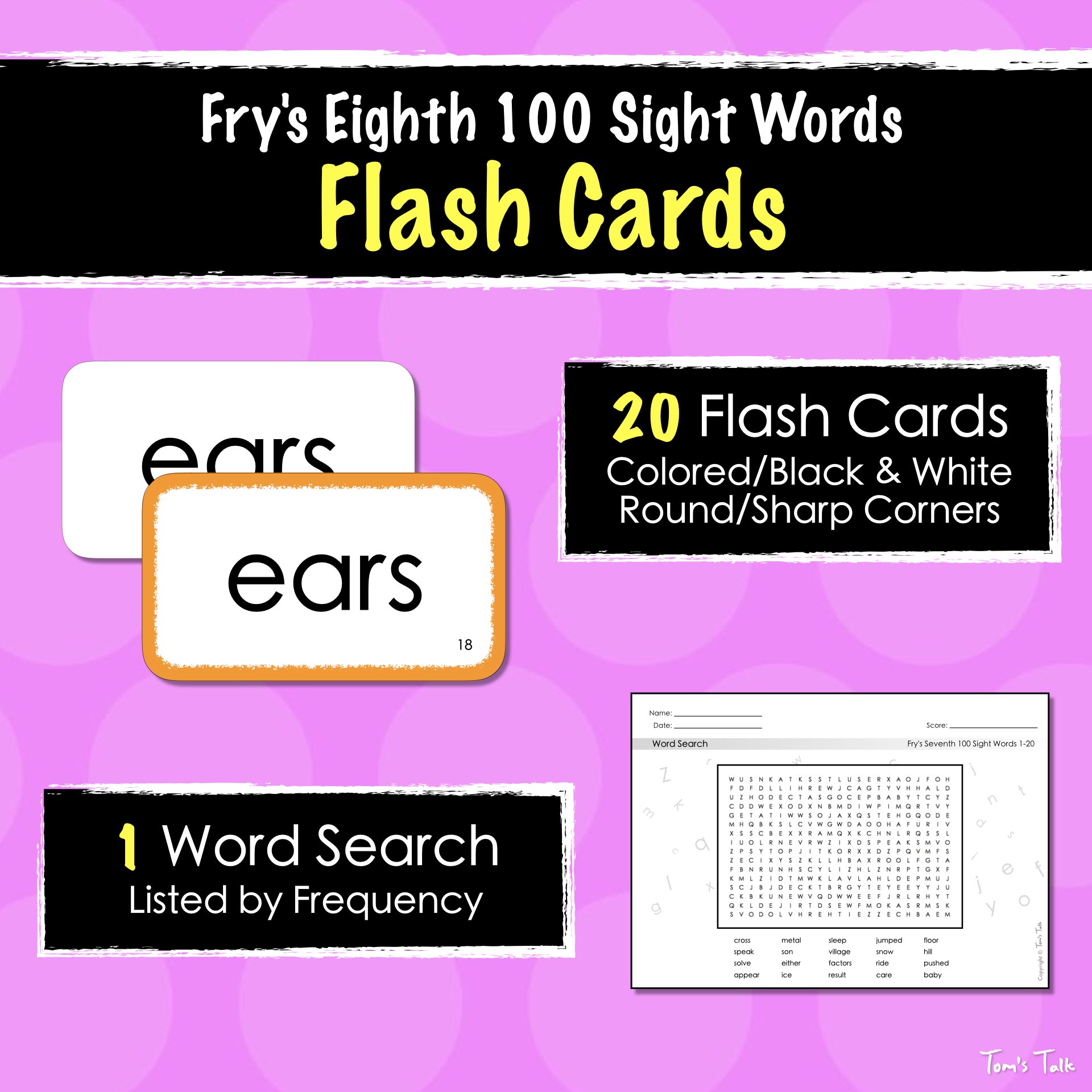 SAMPLE Fry's Eighth 100 Sight Words Fill-in-the-Blanks and More! - Made ...