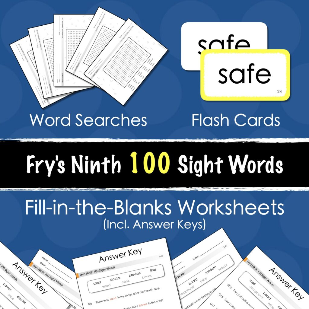 Fry s Second 100 Sight Words Fill in the Blanks Worksheets More
