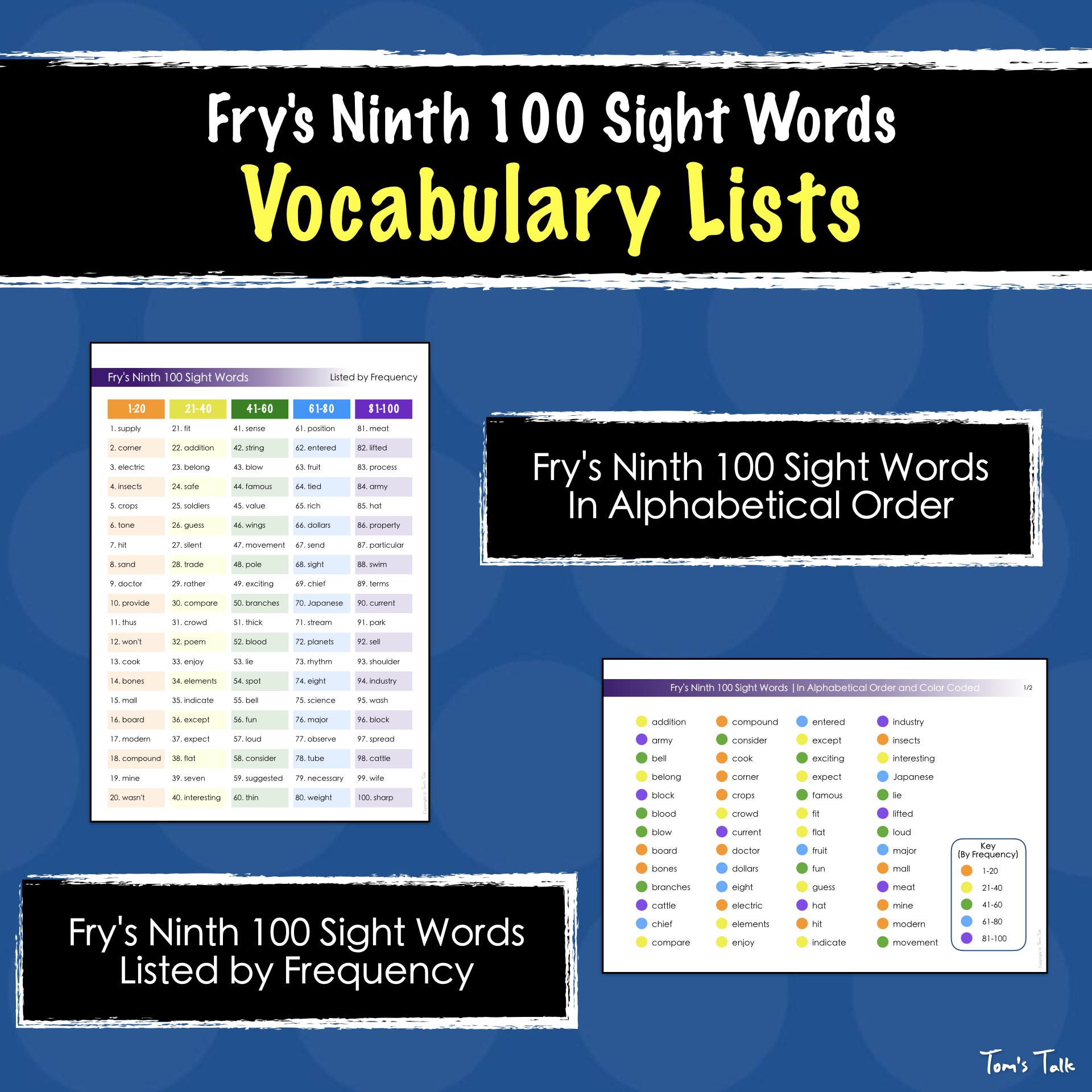 SAMPLE Fry's Ninth 100 Sight Words Fill-in-the-Blanks and More! - Made ...