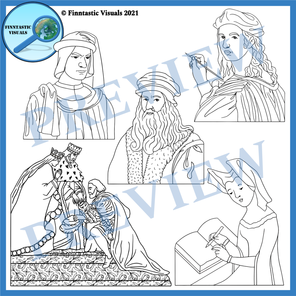 Famous People of the Renaissance Clip Art - Made By Teachers