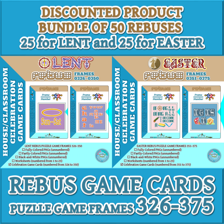 Rebus Puzzle Game Card Frames 1 to 100 - Made By Teachers