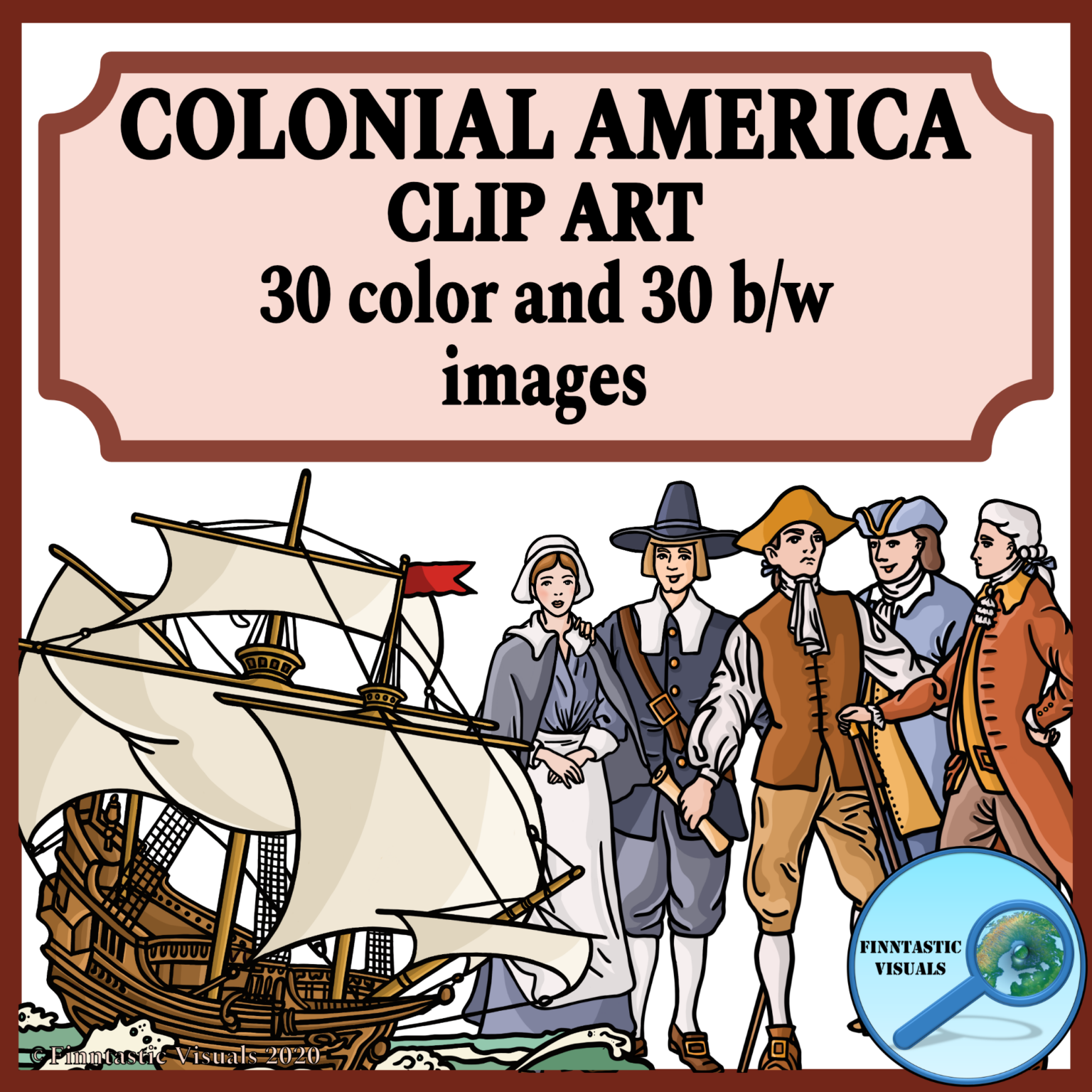 Colonial America Clip Art Life in the 13 Colonies | Made By Teachers