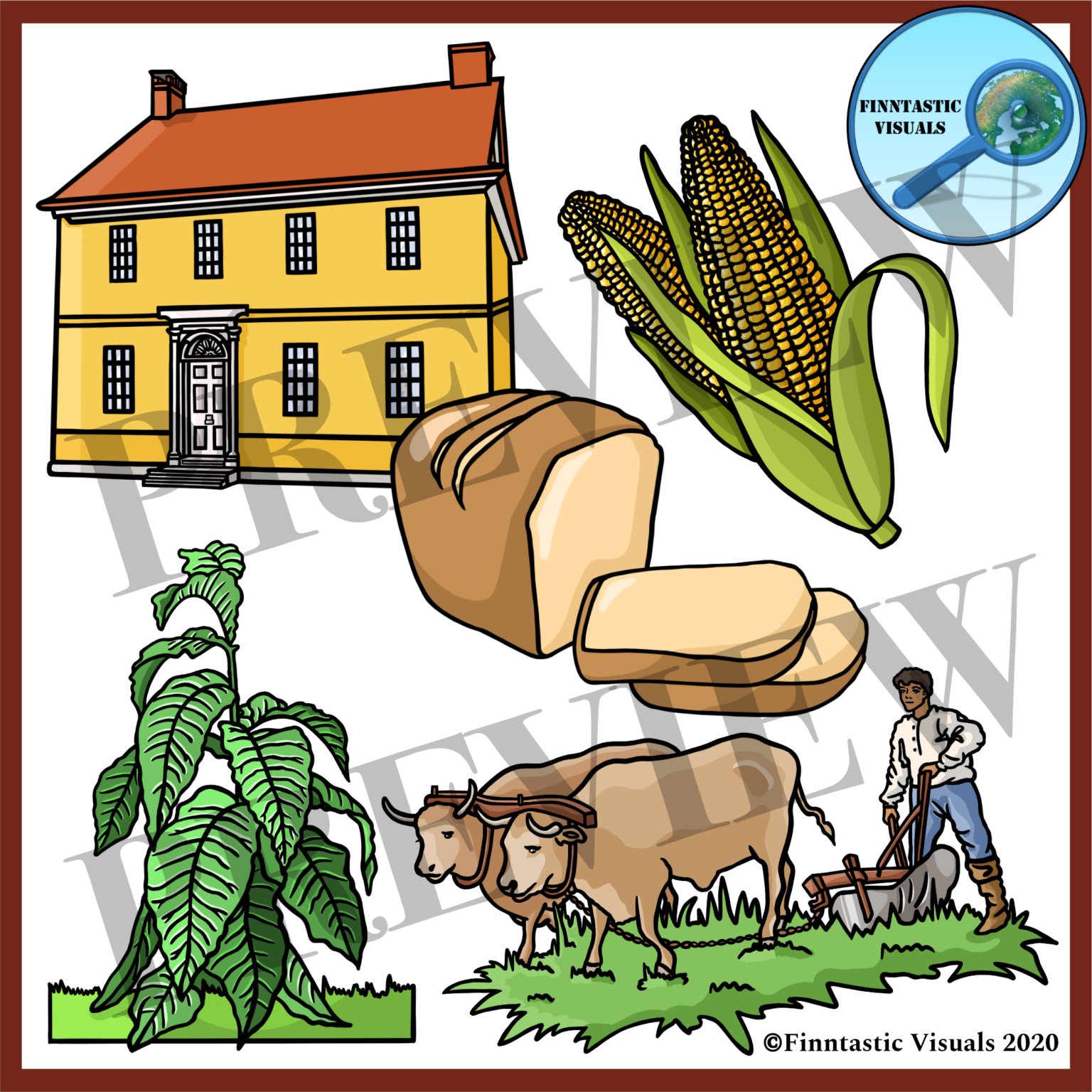 Colonial America Clip Art Life in the 13 Colonies | Made By Teachers