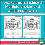 April Reading Comprehension Passages for Kindergarten and First Grade ...