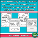April Reading Comprehension Passages for Kindergarten and First Grade ...
