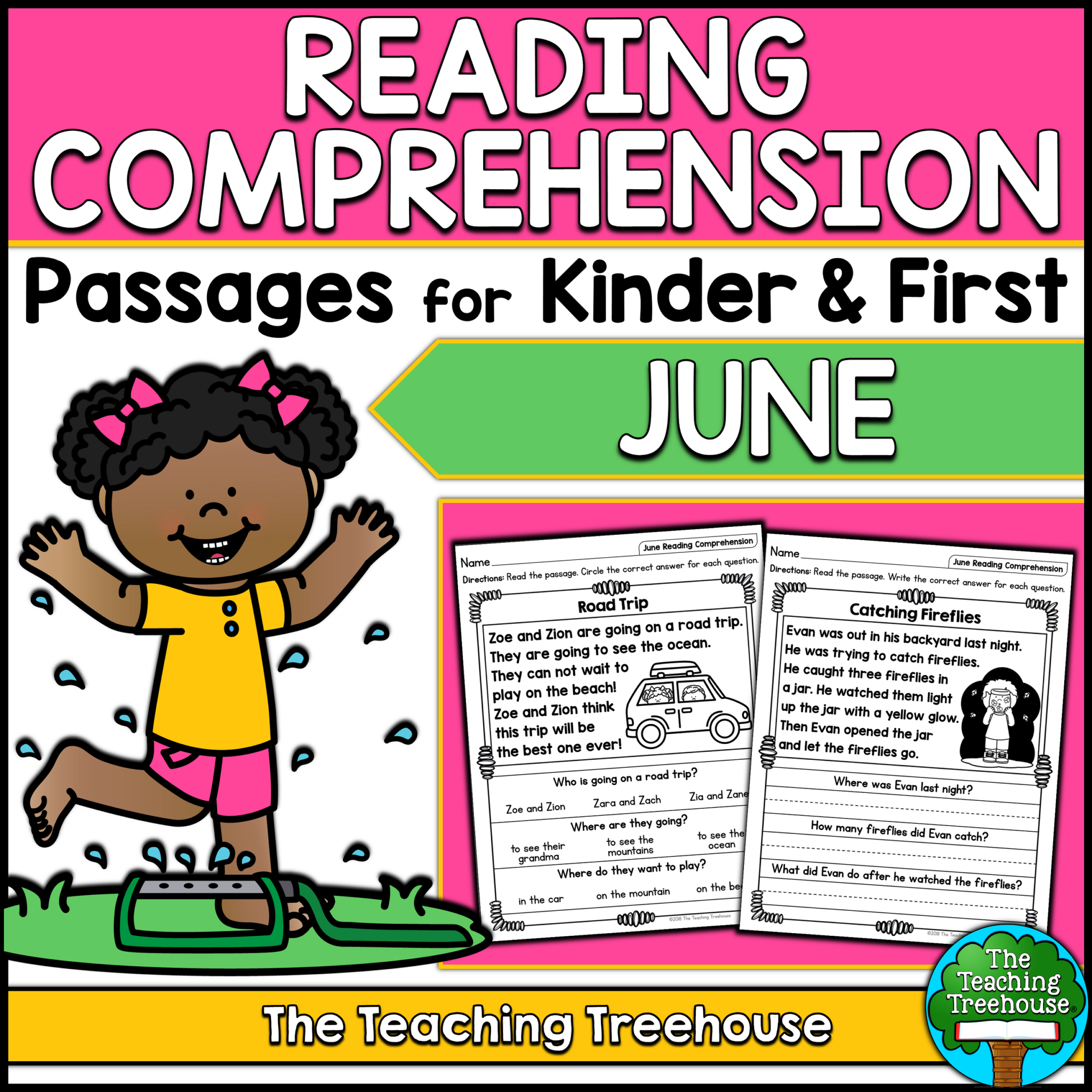 June Reading Comprehension Passages for Kindergarten and First Grade ...