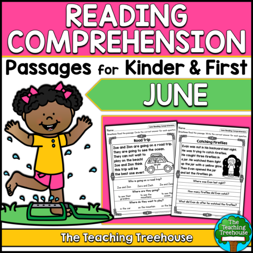 June Reading Comprehension Passages for Kindergarten and First Grade ...