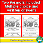 August Reading Comprehension Passages for Kindergarten and First Grade ...
