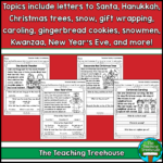 December Reading Comprehension Passages for Kindergarten and First ...