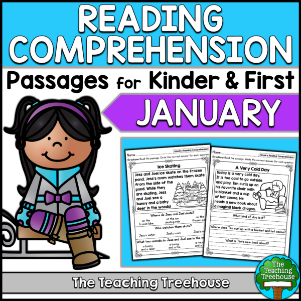 January Reading Comprehension Passages for Kindergarten and First Grade ...