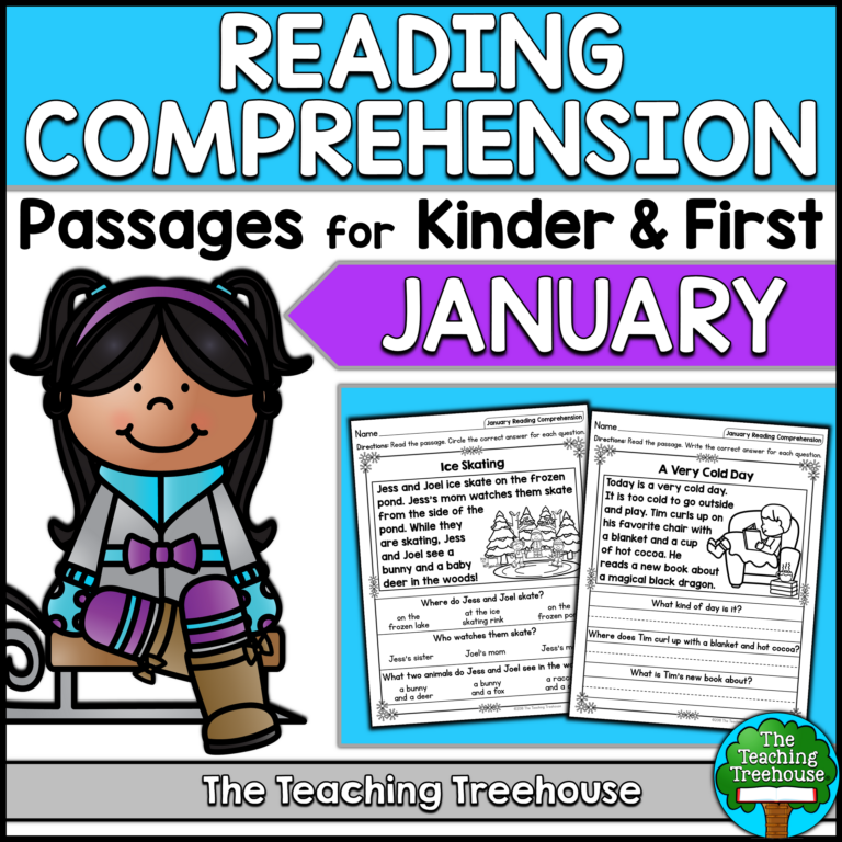 January Reading Comprehension Passages for Kindergarten and First Grade ...