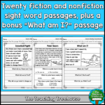 January Reading Comprehension Passages for Kindergarten and First Grade ...