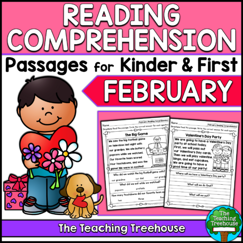 February Reading Comprehension Passages for Kindergarten and First ...