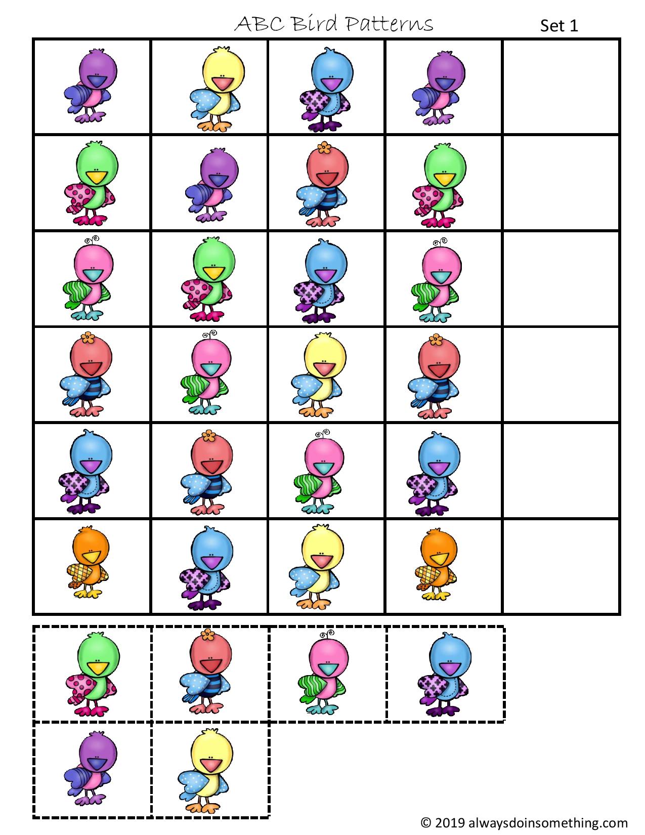 Bird Pattern Worksheets V2 | Made By Teachers