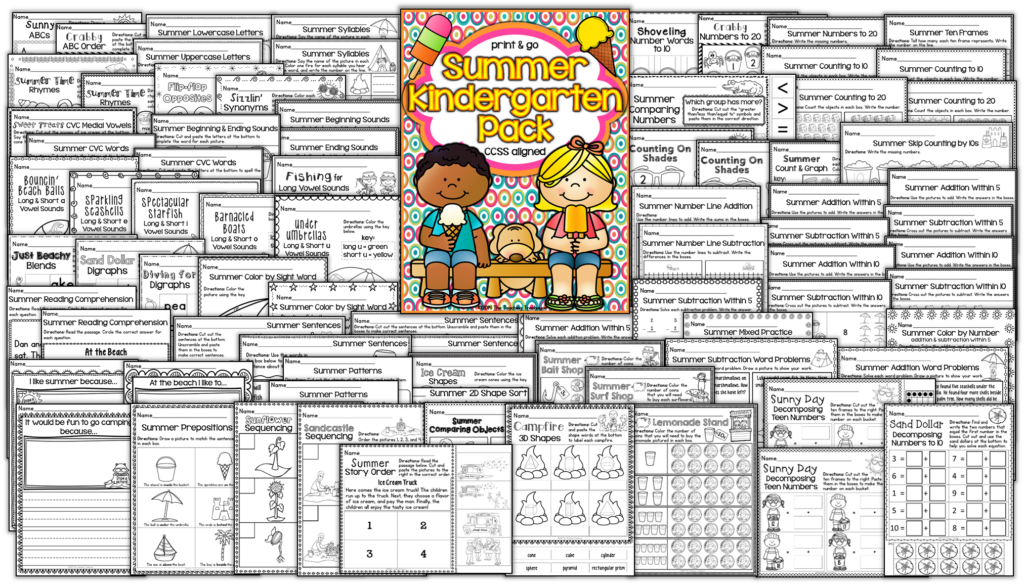 Four Seasons Kindergarten Pack Bundle, No Prep, CCSS Aligned | Made By ...