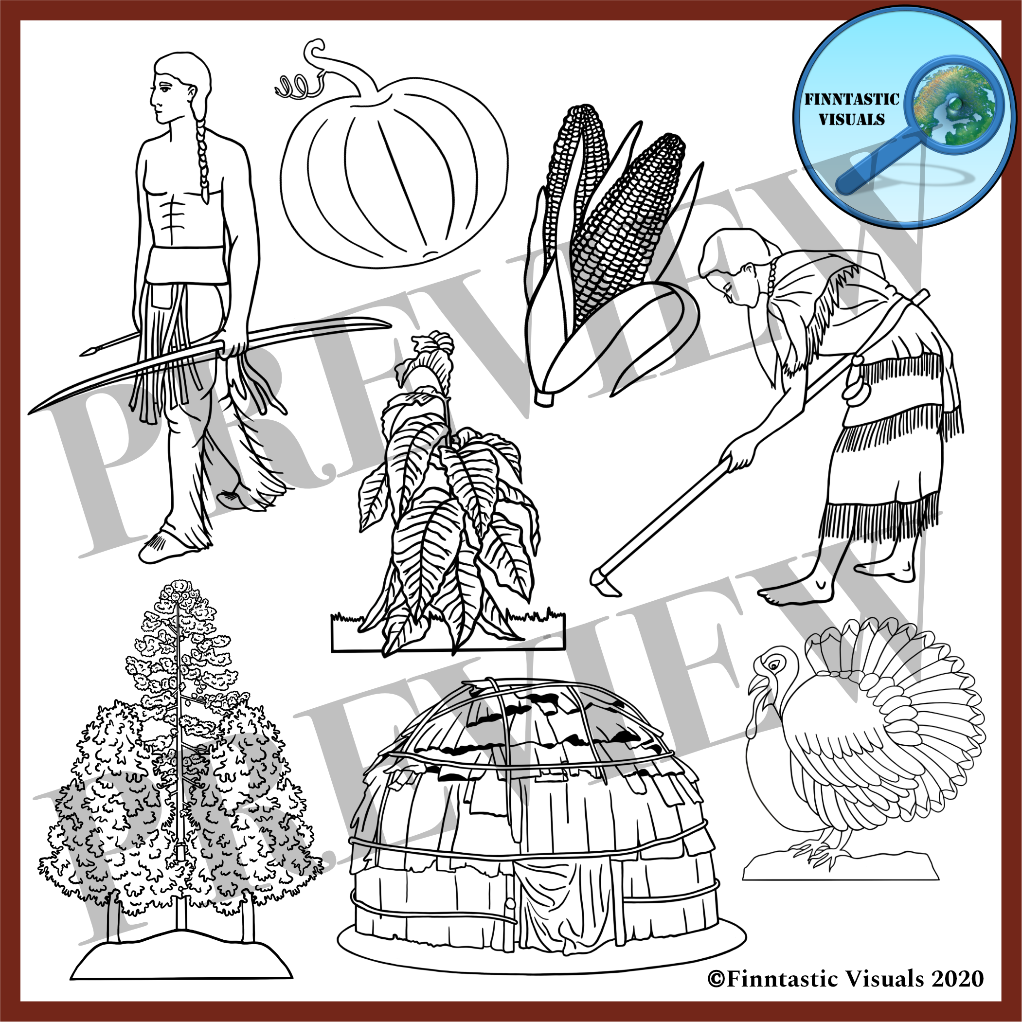Eastern Woodland Region Native People the Wampanoag Clip Art | Made By ...