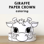 Giraffe Paper Crown Printable Africa Animal Coloring Craft - Made By ...