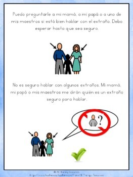 SPANISH VERSION - Stranger Danger Social Story - Made By Teachers