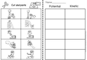 kinetic and potential energy cut and paste - Made By Teachers