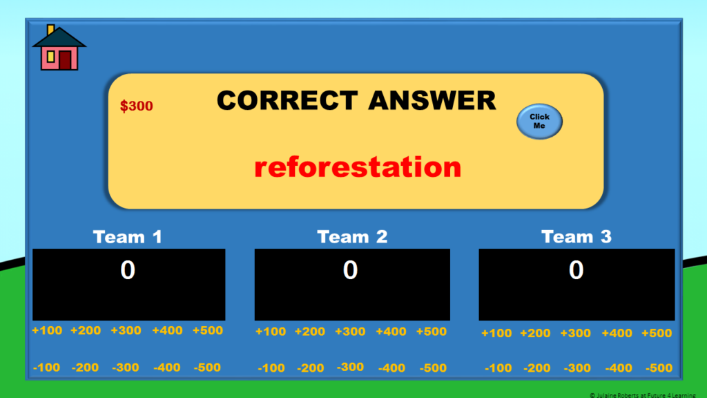 Land Water Noise and Air Pollution Jeopardy Game | Made By Teachers