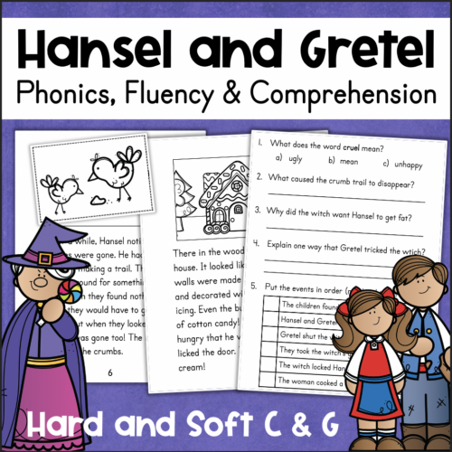 Hansel & Gretel Hard and Soft C & G Decodable Reader & Worksheets ...