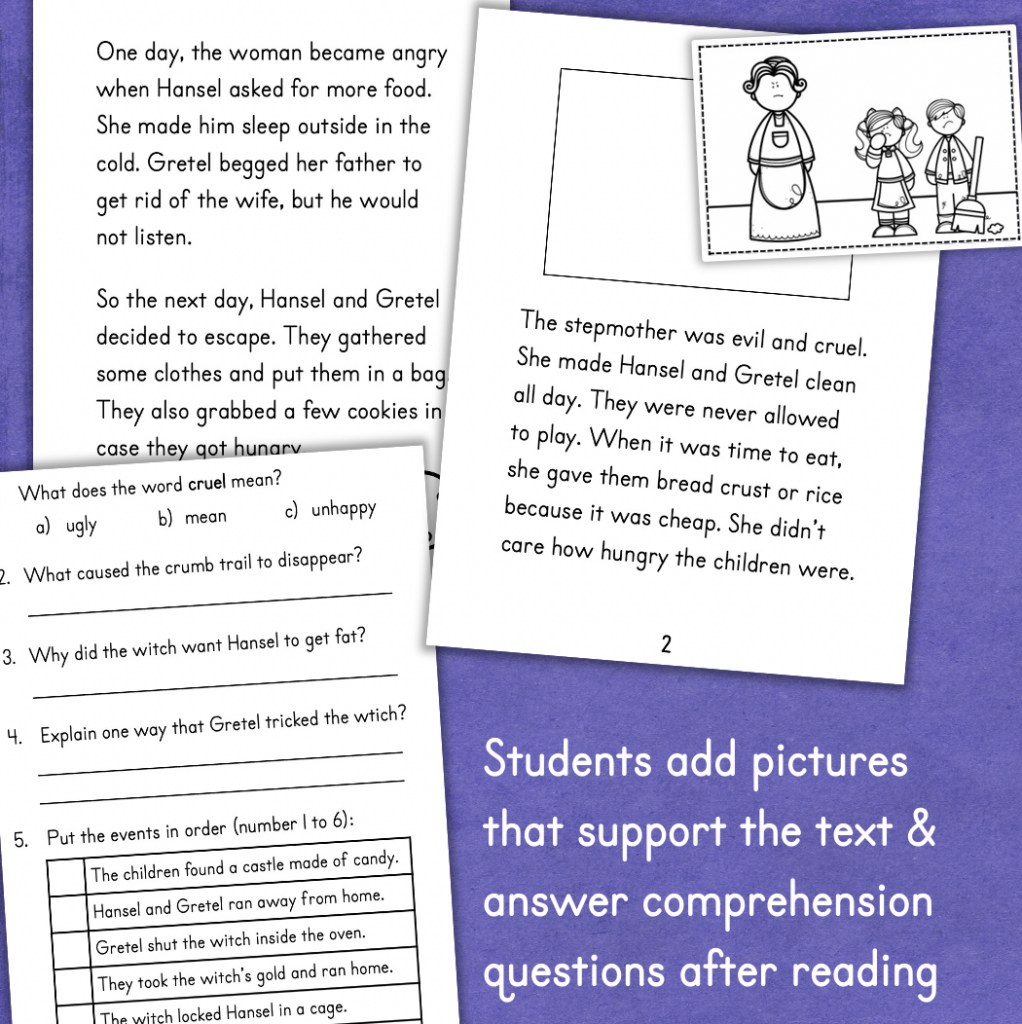 Hansel & Gretel Hard and Soft C & G Decodable Reader & Worksheets ...