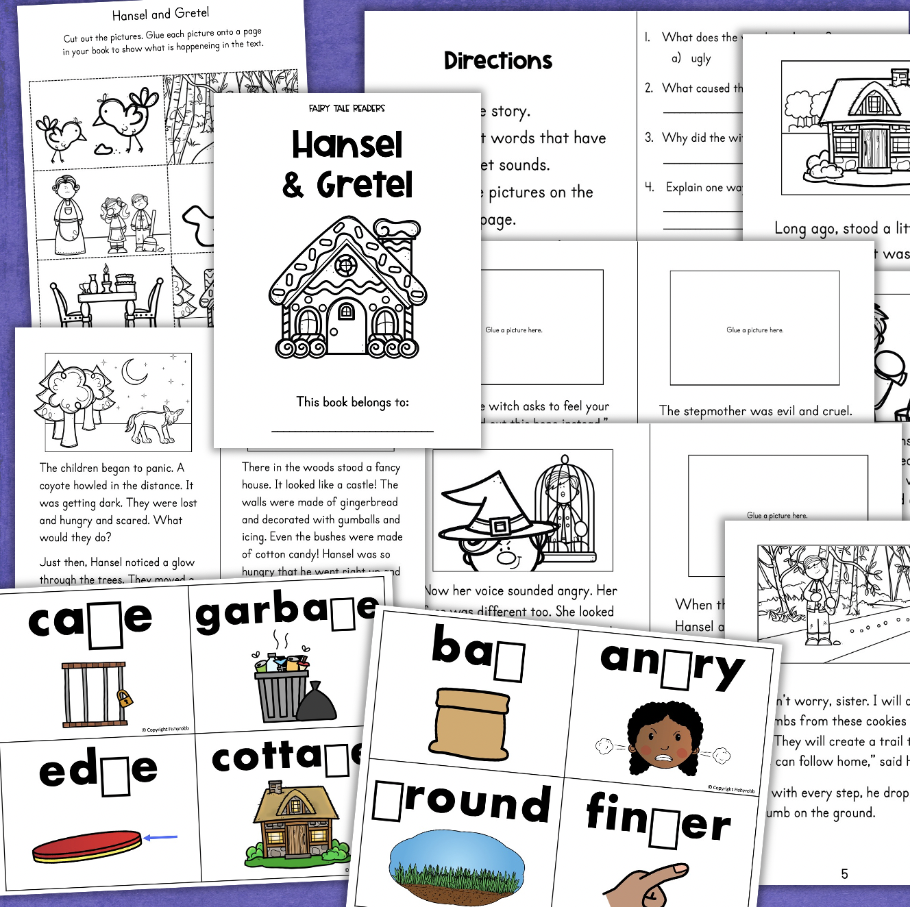 Hansel & Gretel Hard and Soft C & G Decodable Reader & Worksheets ...