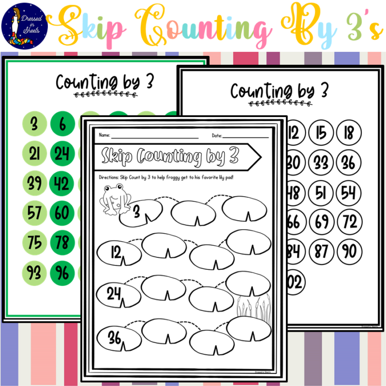 Skip Counting by 3's Worksheets | Made By Teachers