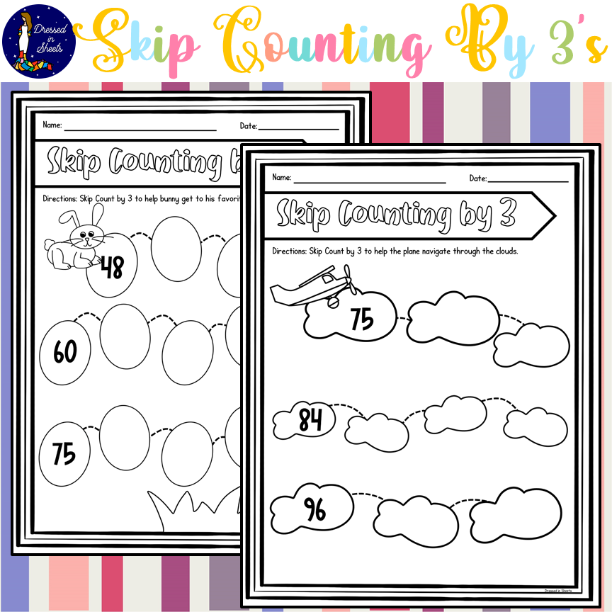 Skip Counting by 3's Worksheets | Made By Teachers