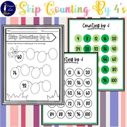 Skip Counting by 4's Worksheets - Made By Teachers