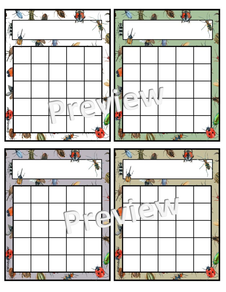 Insect Sticker Charts Classic Line - Made By Teachers