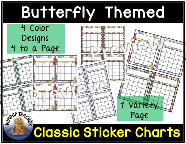 Butterfly Classic Sticker Charts | Made By Teachers