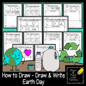 How to Draw Earth Day with Draw and Write Printable Pages - Made By ...