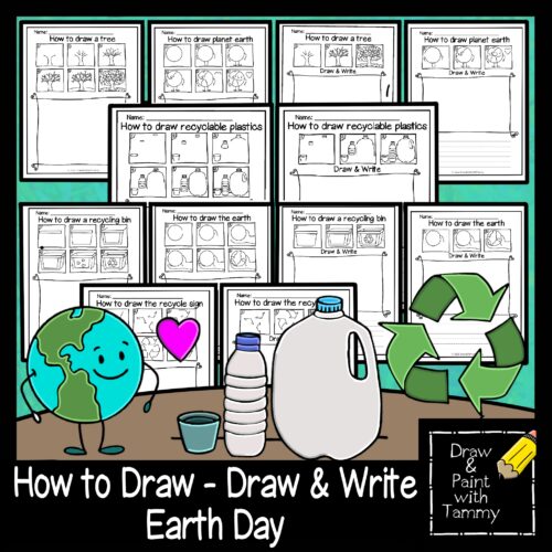 How to Draw Earth Day with Draw and Write Printable Pages | Made By ...