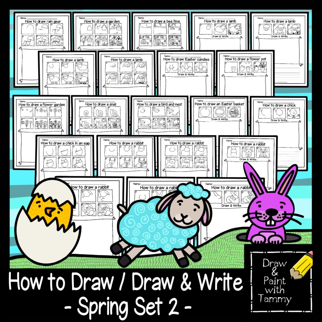 How to draw, draw and write Spring Set 2 | Made By Teachers