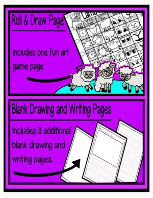 Lamb Roll and Draw Spring and Easter Printable Art Game Activity | Made ...