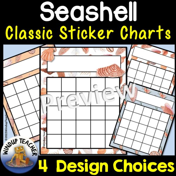 Seashell Classic Sticker Charts | Made By Teachers
