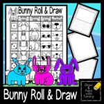 Bunny Roll and Draw Spring and Easter Printable Art Activity Game ...