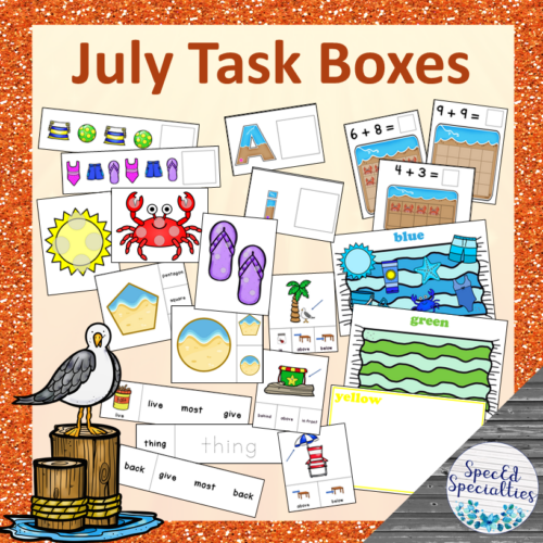 Summer Beach Task Boxes for July - Made By Teachers