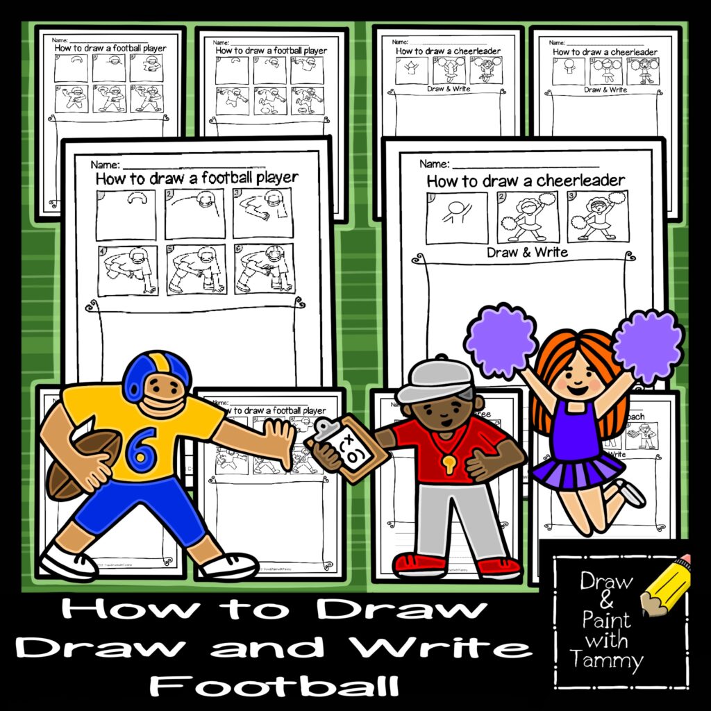 How to draw football with draw and write printable pages | Made By Teachers