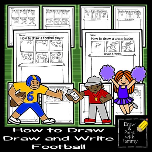 How to draw football with draw and write printable pages - Made By Teachers