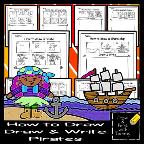 How to draw pirates with draw and write printable pages - Made By Teachers
