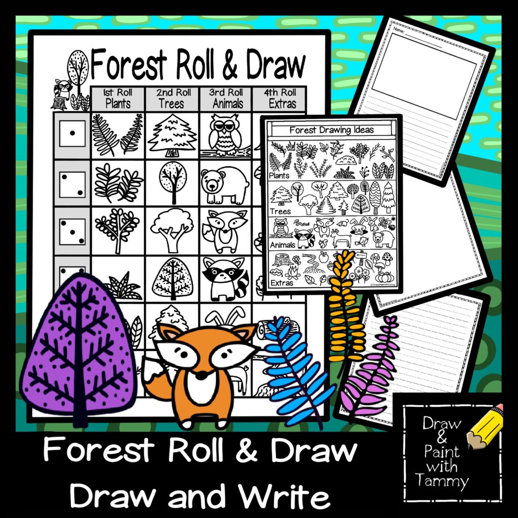 Forest Roll and Draw Printable Art Activity Game | Made By Teachers