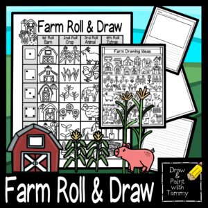 Farm Roll and Draw Printable Art Activity - Made By Teachers